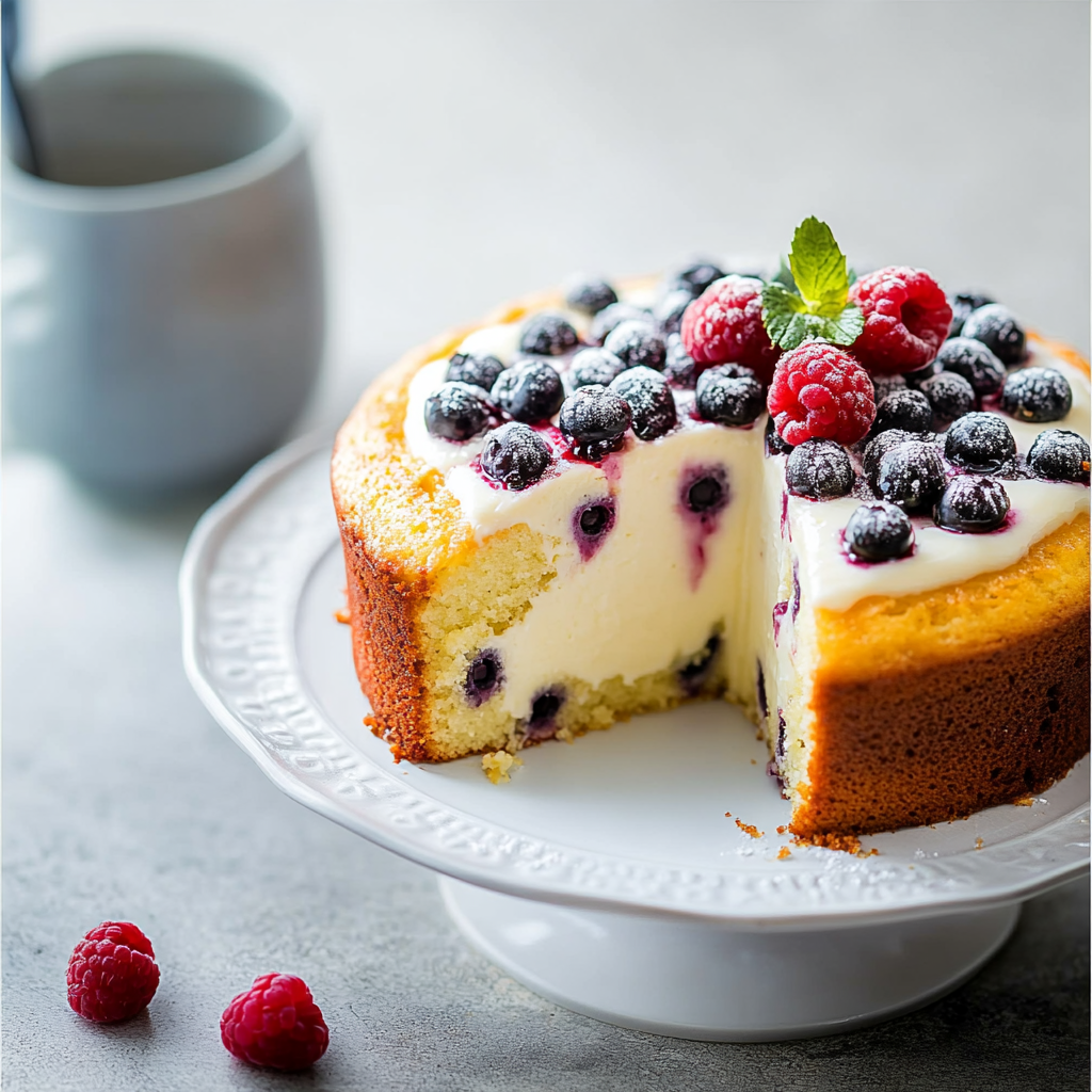 Lemon Berry Yogurt Cake