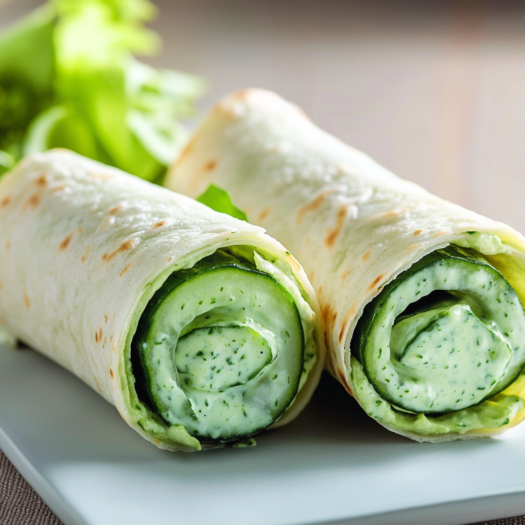 Cucumber Wraps with Green Goddess Dressing