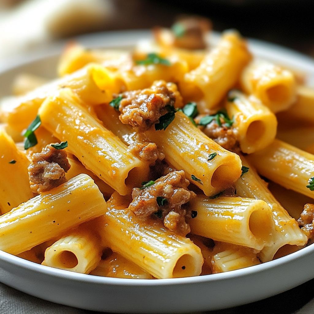 Creamy Sausage Rigatoni
