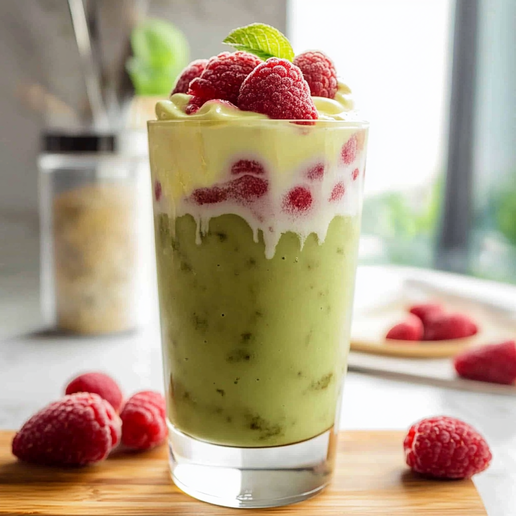 Iced Raspberry Vanilla Matcha Latte
