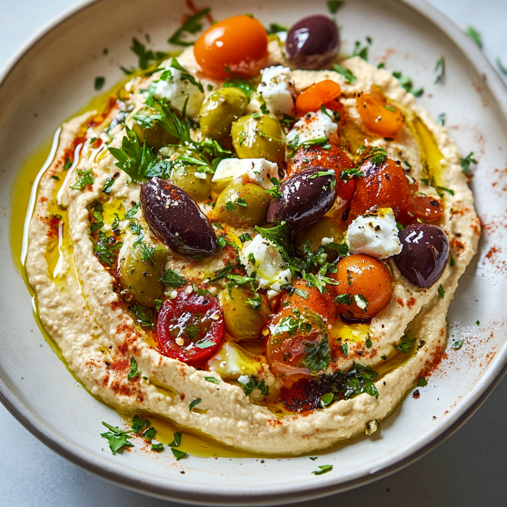 Greek Style Loaded Hummus