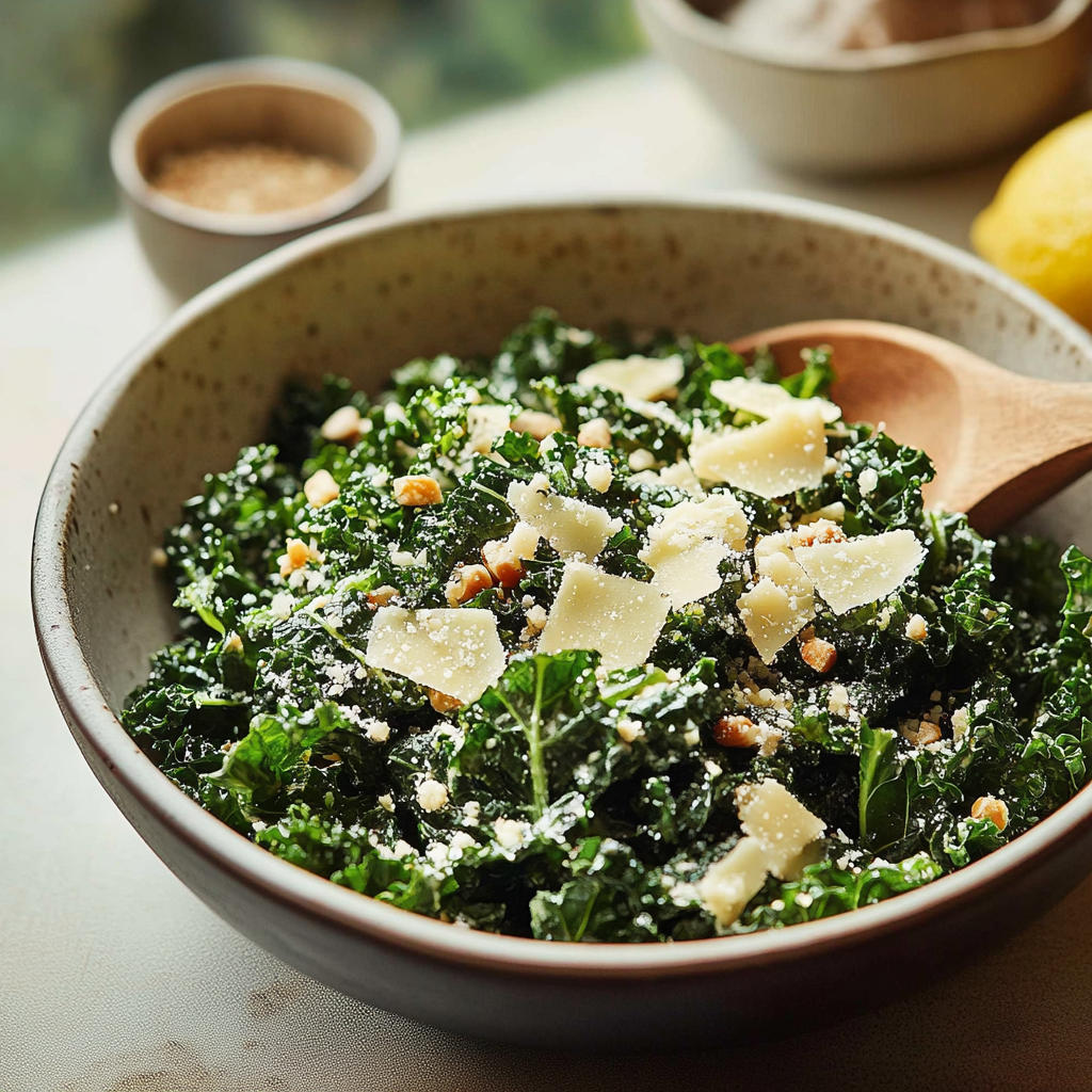Lemony Parmesan Kale Salad