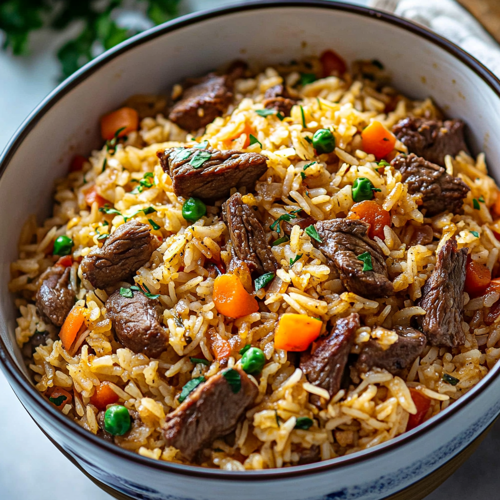 Beef Plov Recipe (Beef Rice Pilaf)