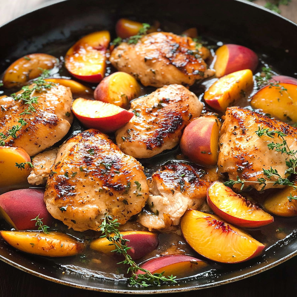 Chicken with Peaches - 30-Minute One-Pan Meal