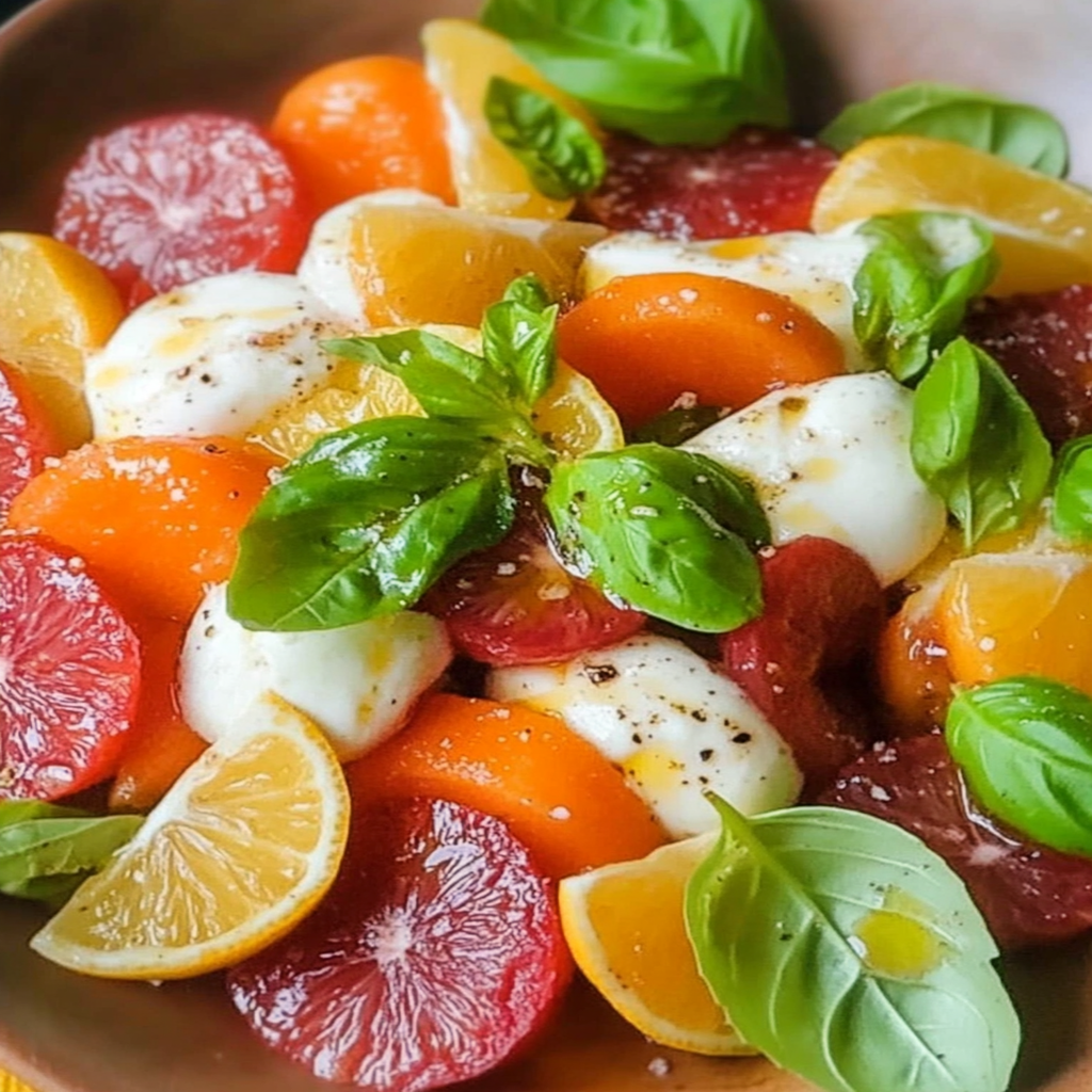Citrus Caprese Salad with Honey Vinaigrette