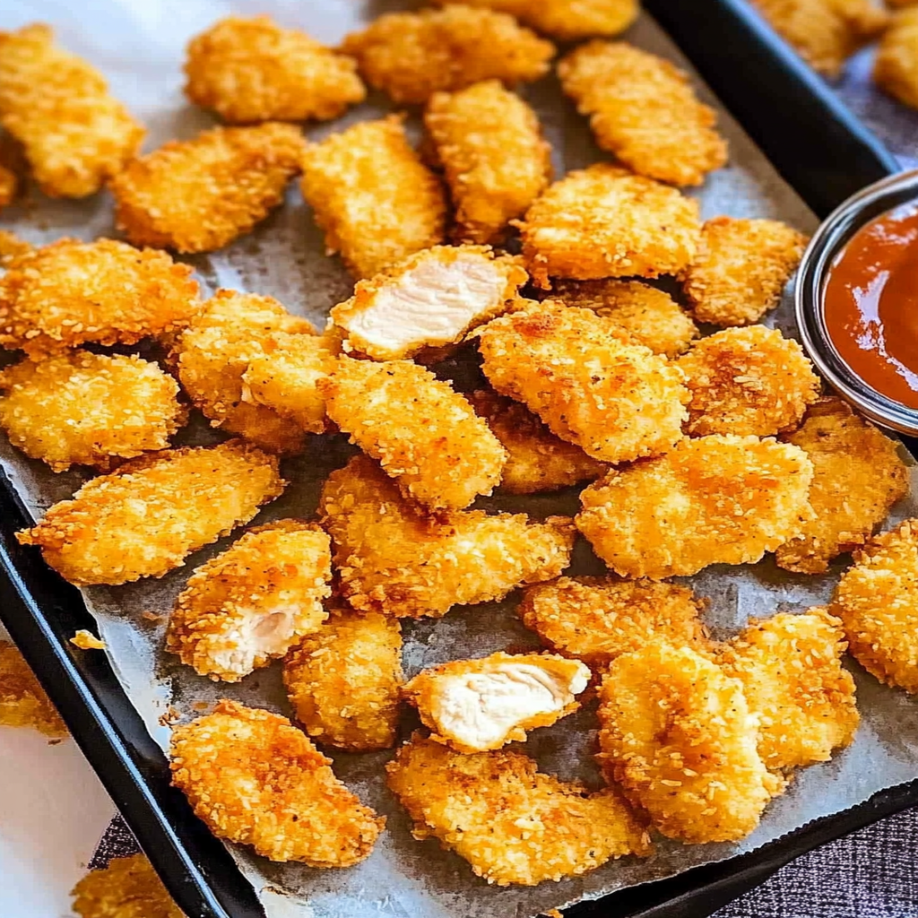 Crunchy Baked Chicken Nuggets
