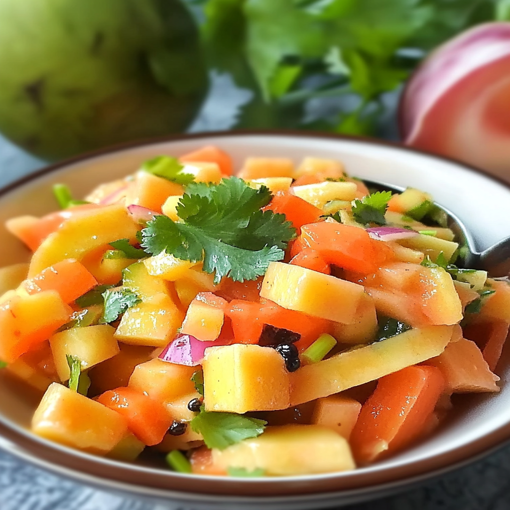 Easy Caribbean Papaya Salad Recipe