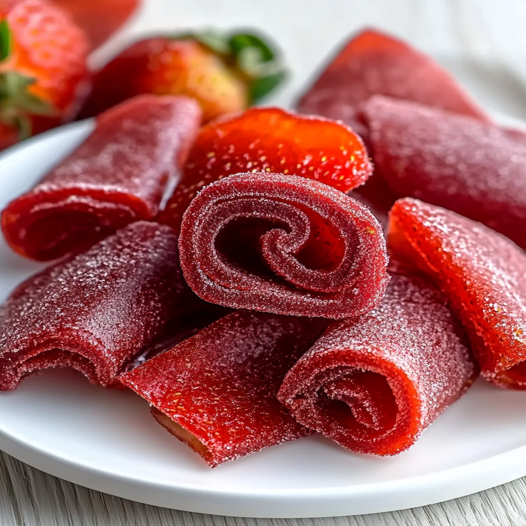 Homemade Strawberry Fruit Snacks