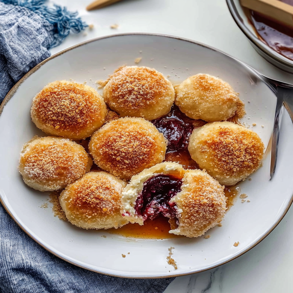 Plum Dumplings with Ricotta