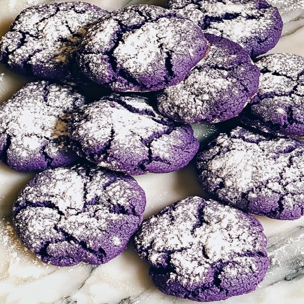 Purple Crinkle Cookies