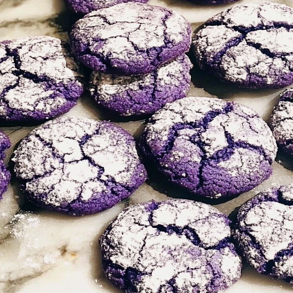 Purple Crinkle Cookies