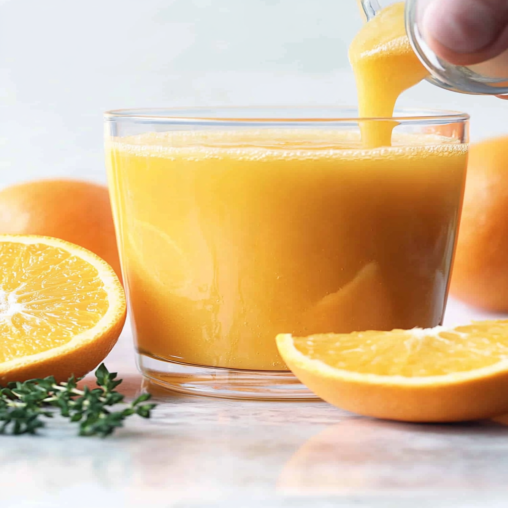 Homemade Orange Juice with a Blender