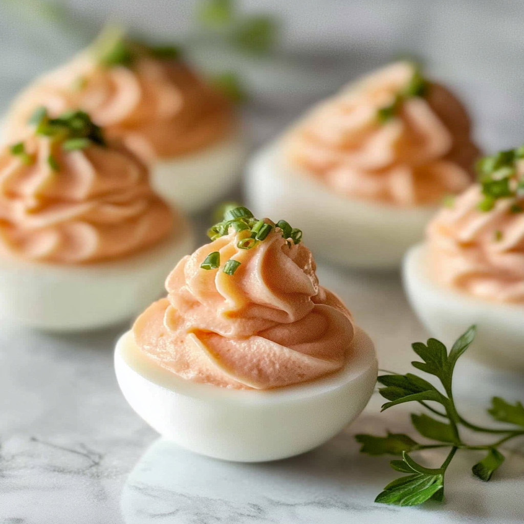 Pink Deviled Eggs