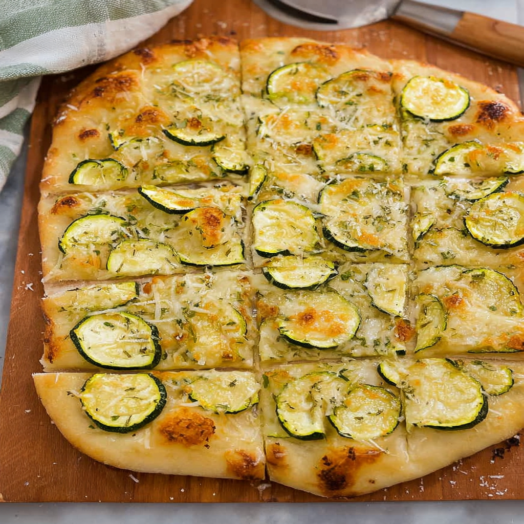 No-Knead Pizza with Zucchini