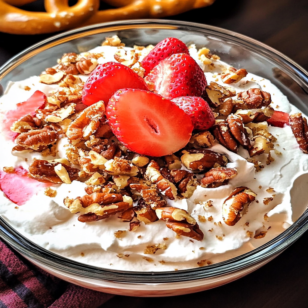 Strawberry Pecan Pretzel Salad