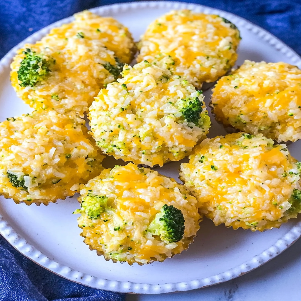 Cheesy Broccoli Rice Cups