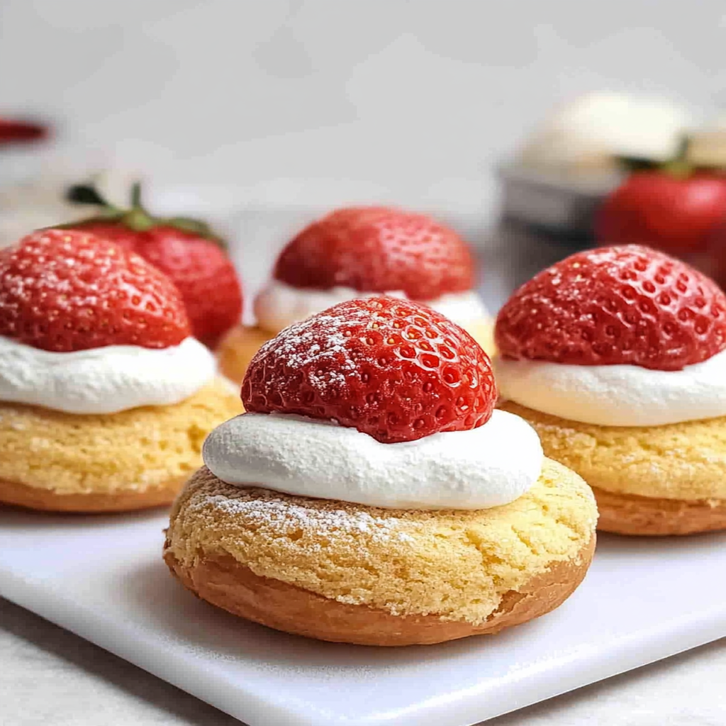Homemade Strawberry Choux au Craquelin