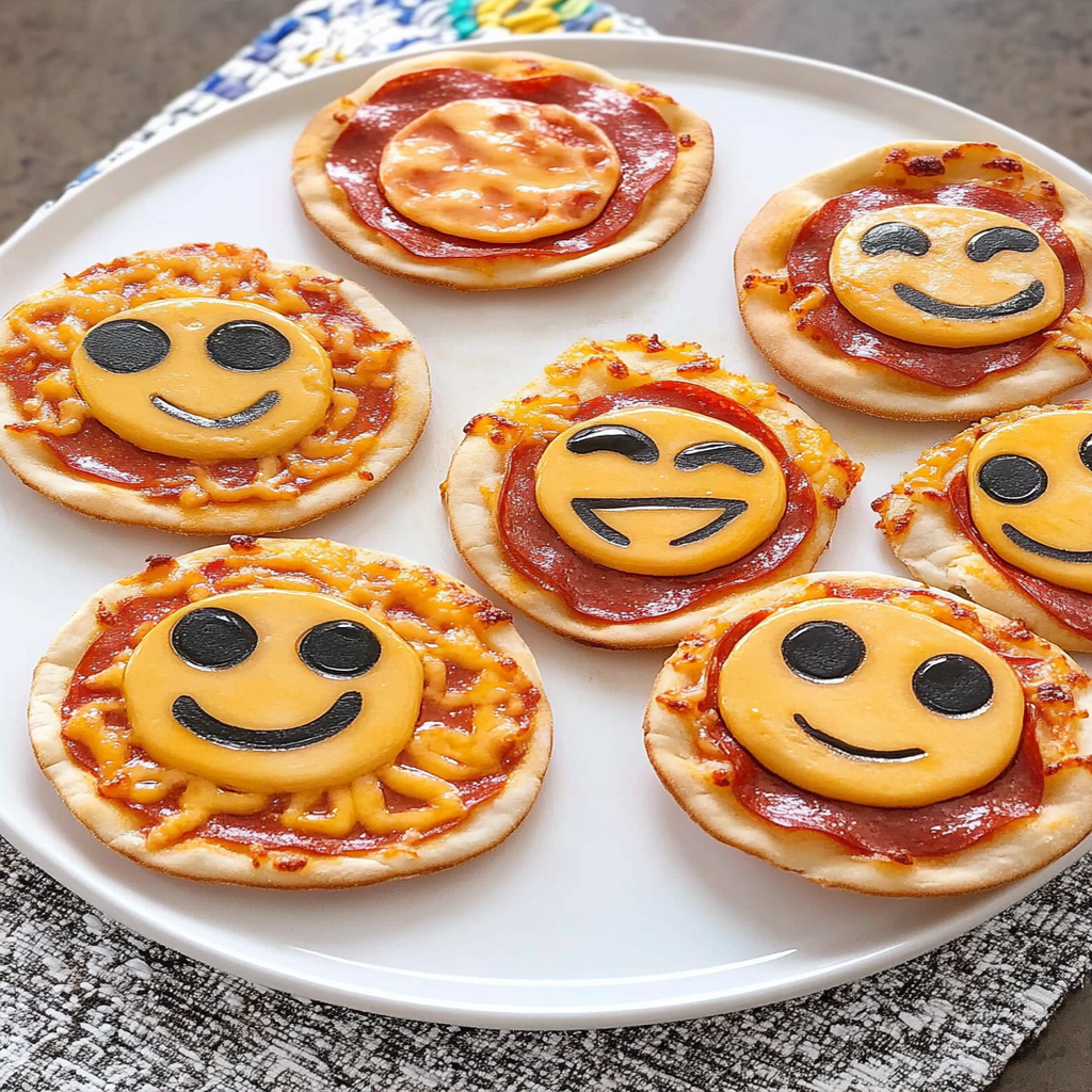 Mini Emoji Pizzas