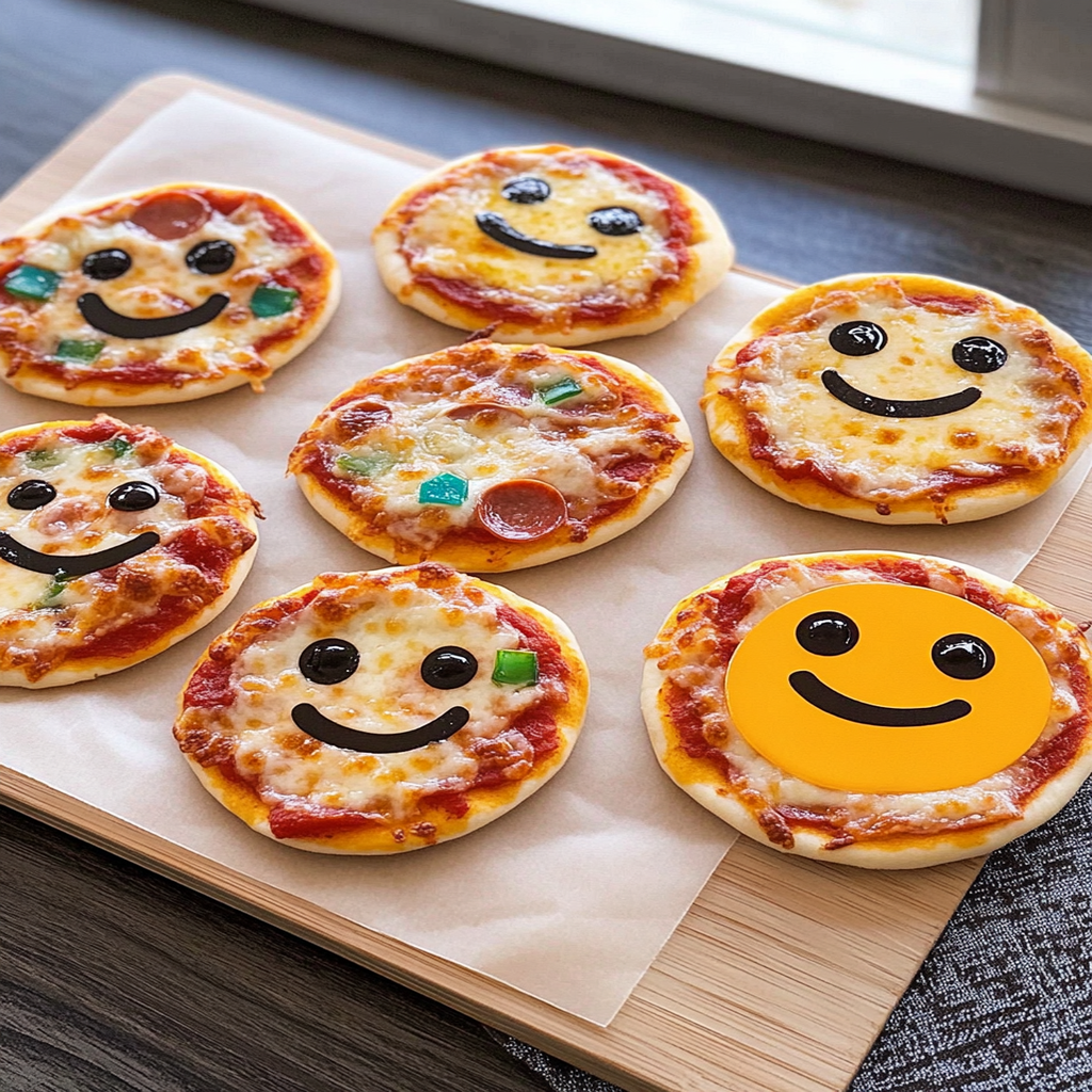 Mini Emoji Pizzas
