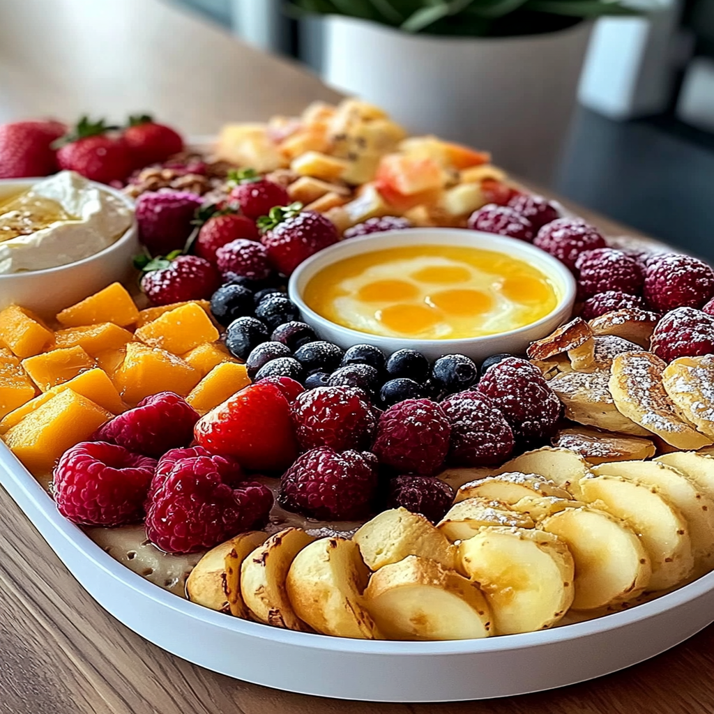 Vibrant Colorful Breakfast Spread for a Bright Morning