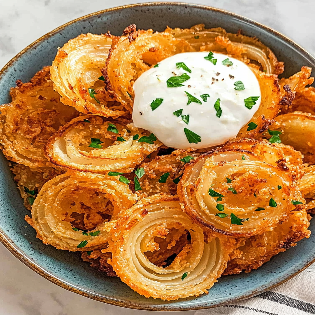 Crispy Parmesan Onion Ring Chips