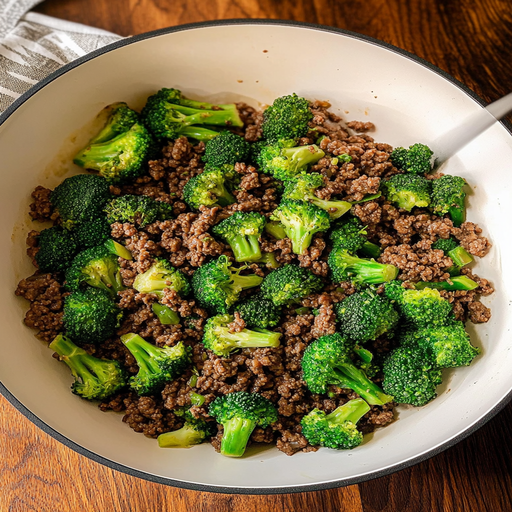 Ground Beef and Broccoli
