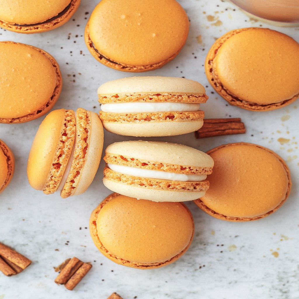 Pumpkin Spice Macarons