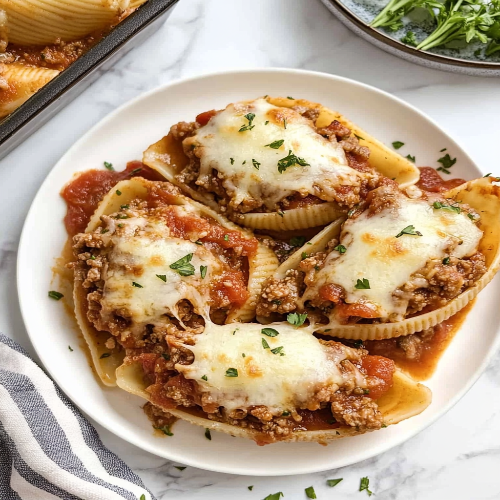 Ricotta Beef Stuffed Pasta Shells