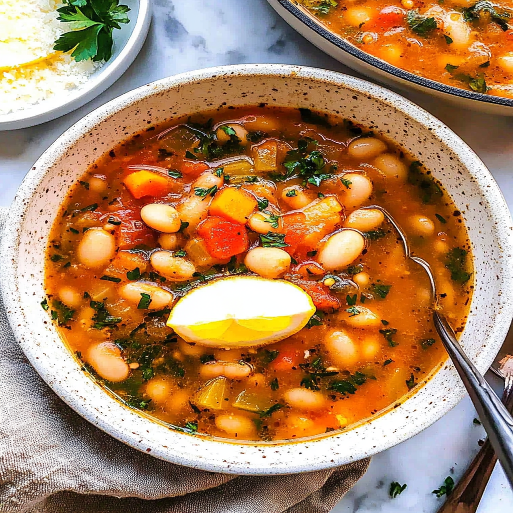 Cozy Navy Bean Vegetable Soup