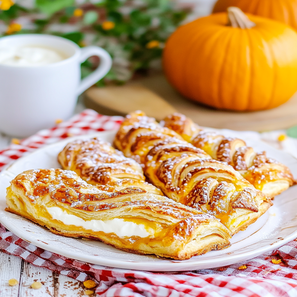 Easy Pumpkin Danish with Cream Cheese
