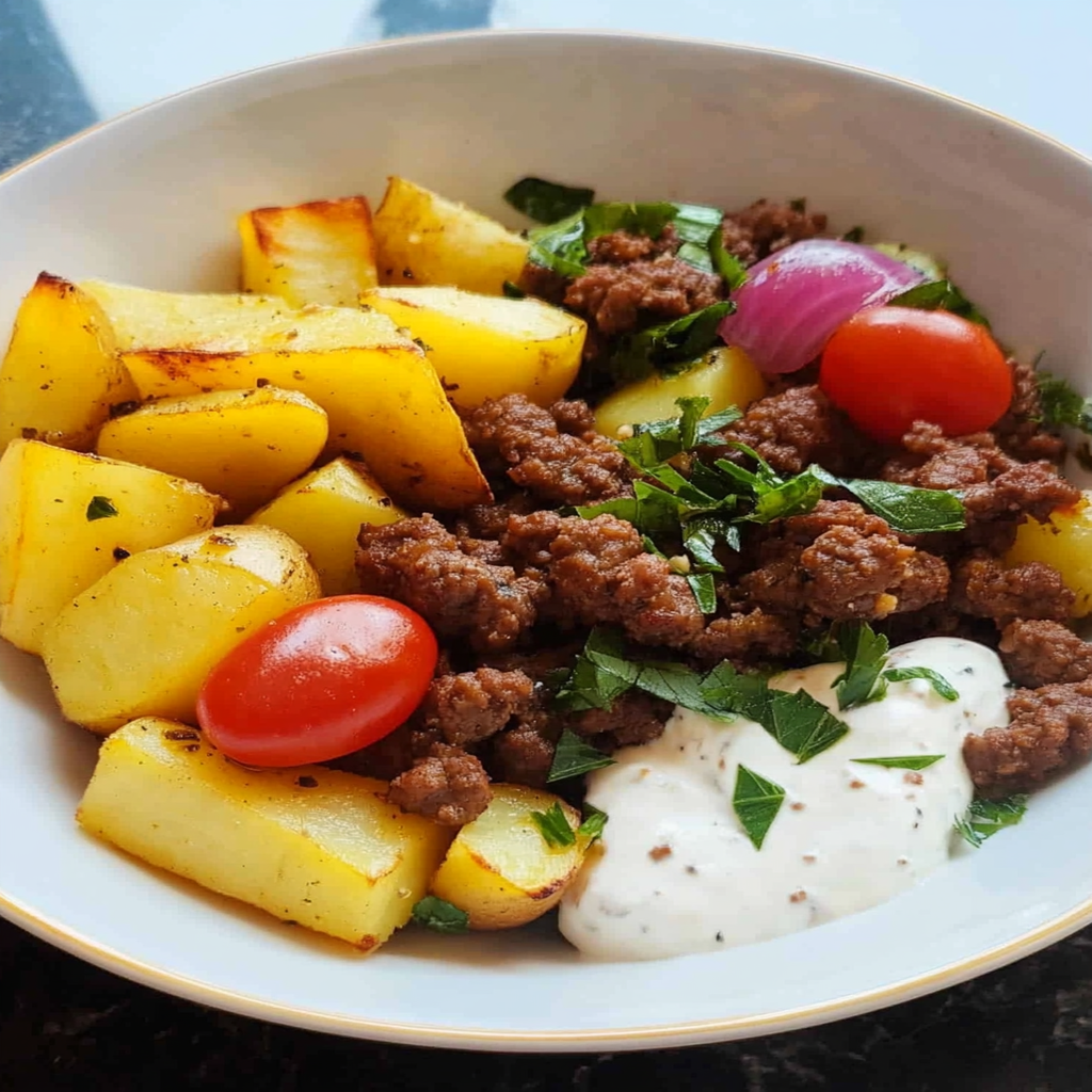 Healthy Ground Beef & Potatoes Bowls