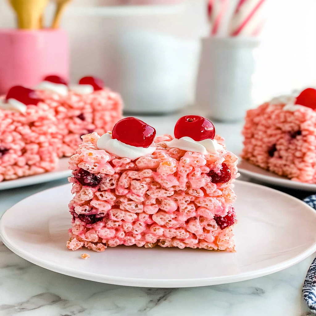 Cherry Rice Krispie Treats