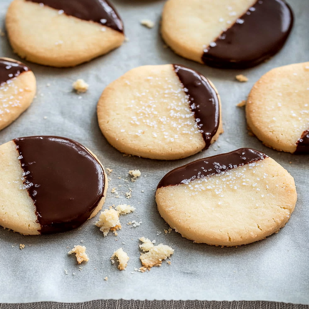 Chocolate Dipped Shortbread Cookies