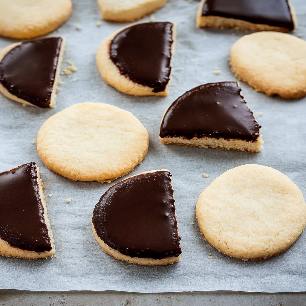 Chocolate Dipped Shortbread Cookies