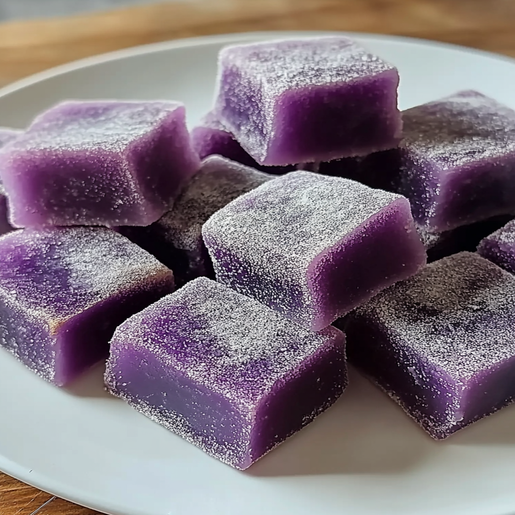 Hawaiian Butter Mochi with Ube