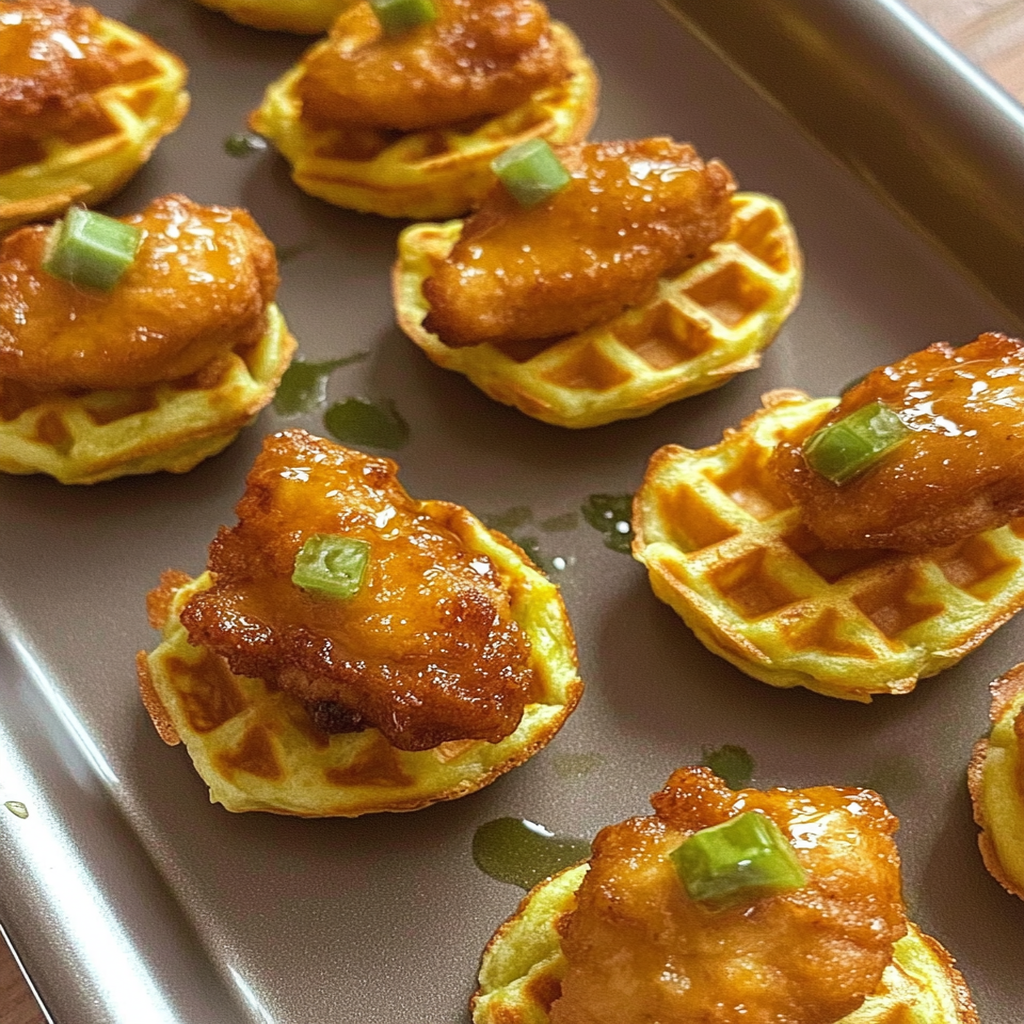 Mini Chicken and Waffle Bites