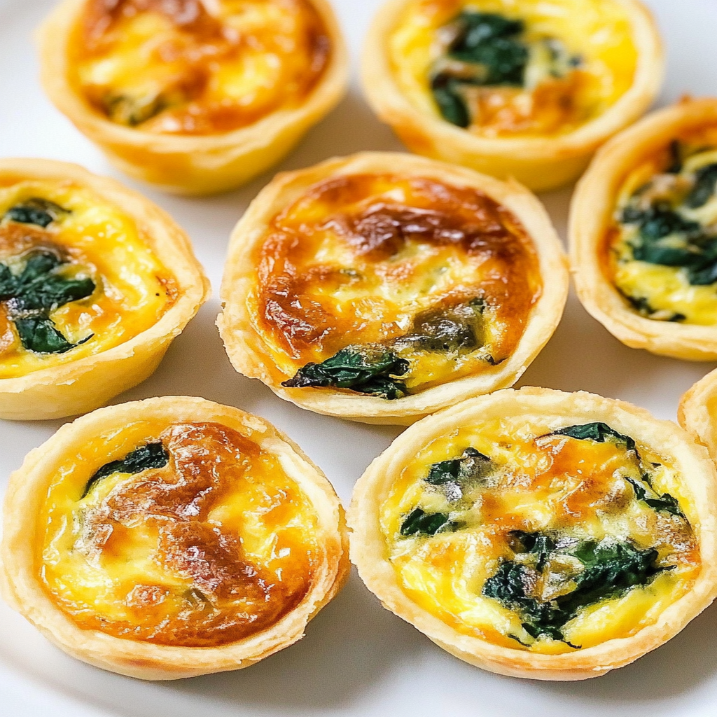 Mini Quiches with Spinach and Cheese