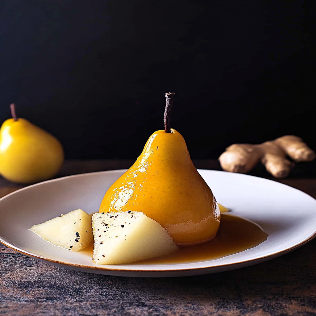 Poached Pears with Ginger