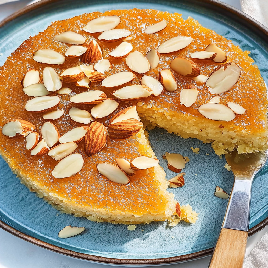 Basbousa with Almonds