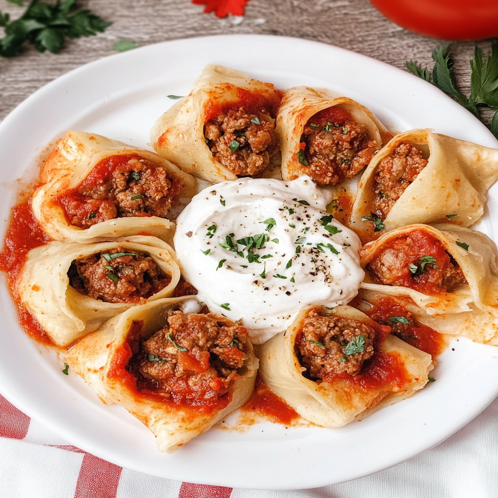 Beyti Kebab (Ground Meat Wrapped in Lavash)