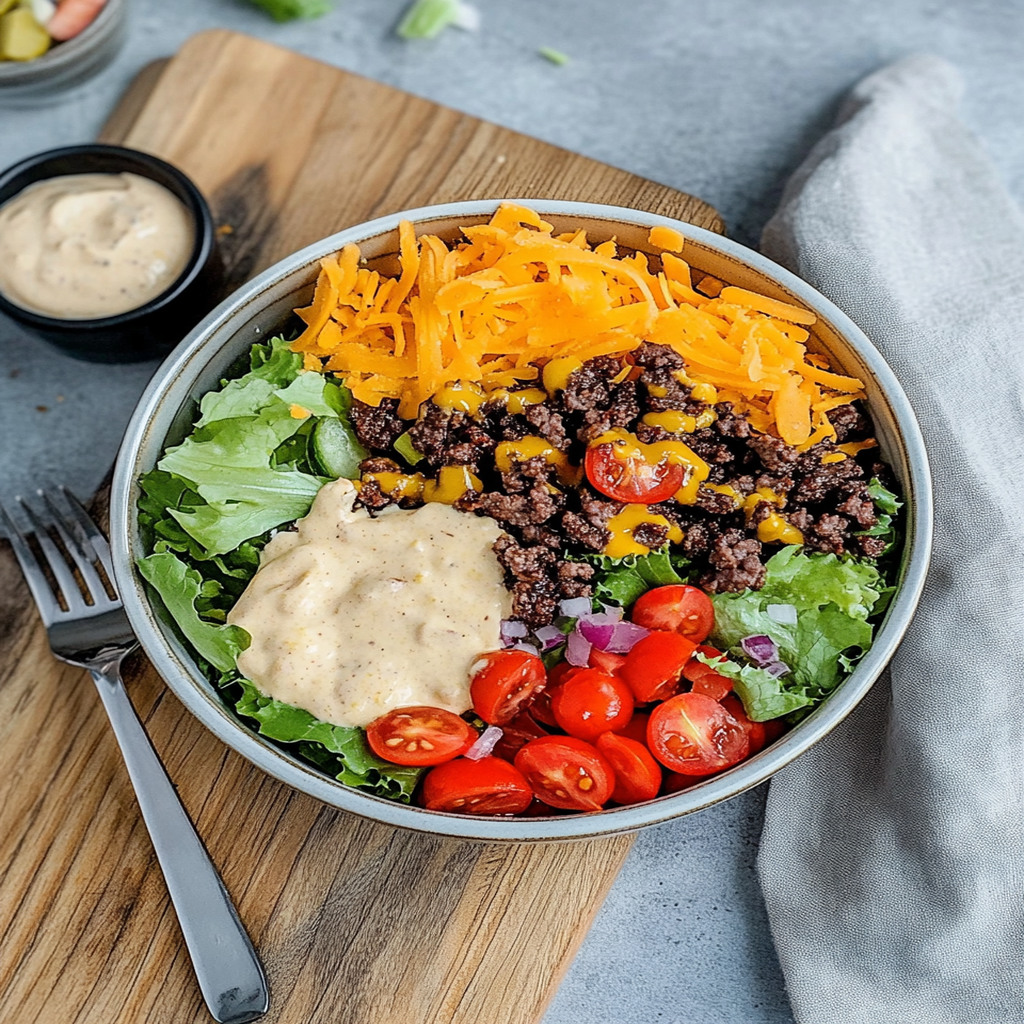 Healthy Cheeseburger Bowl