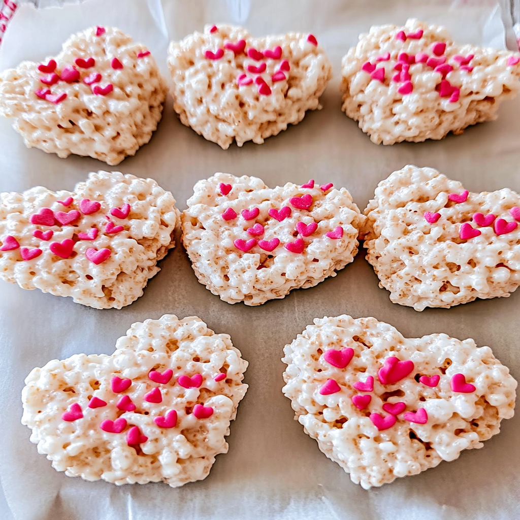 Heart-Shaped Rice Krispie Treats