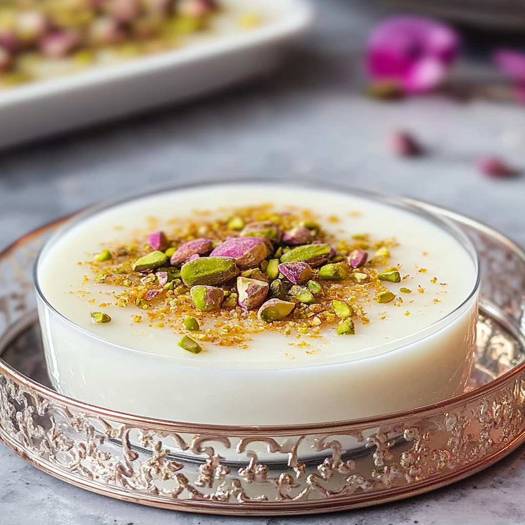Mahalabia with Pistachios