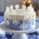 Simple Snowflake Cake