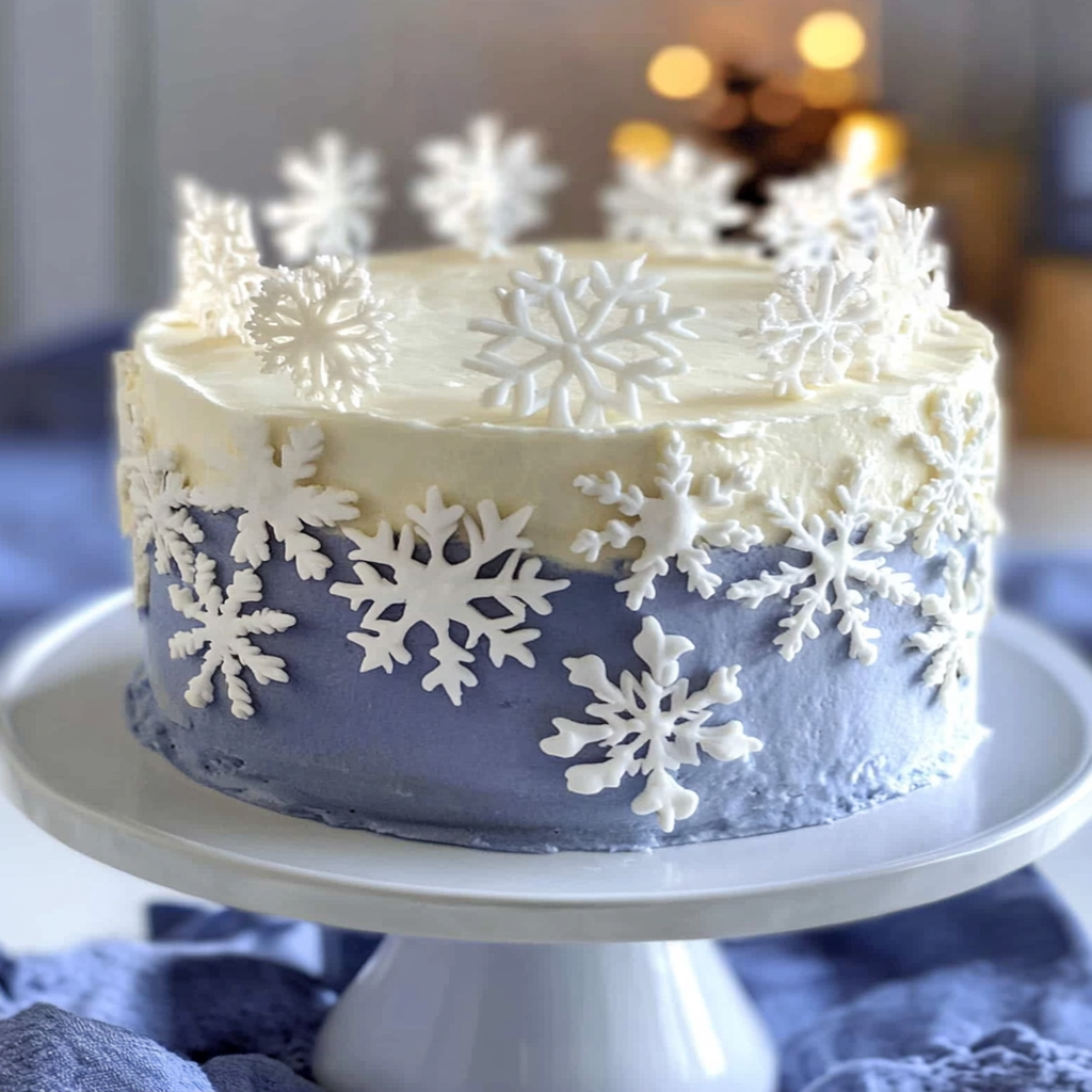 Simple Snowflake Cake