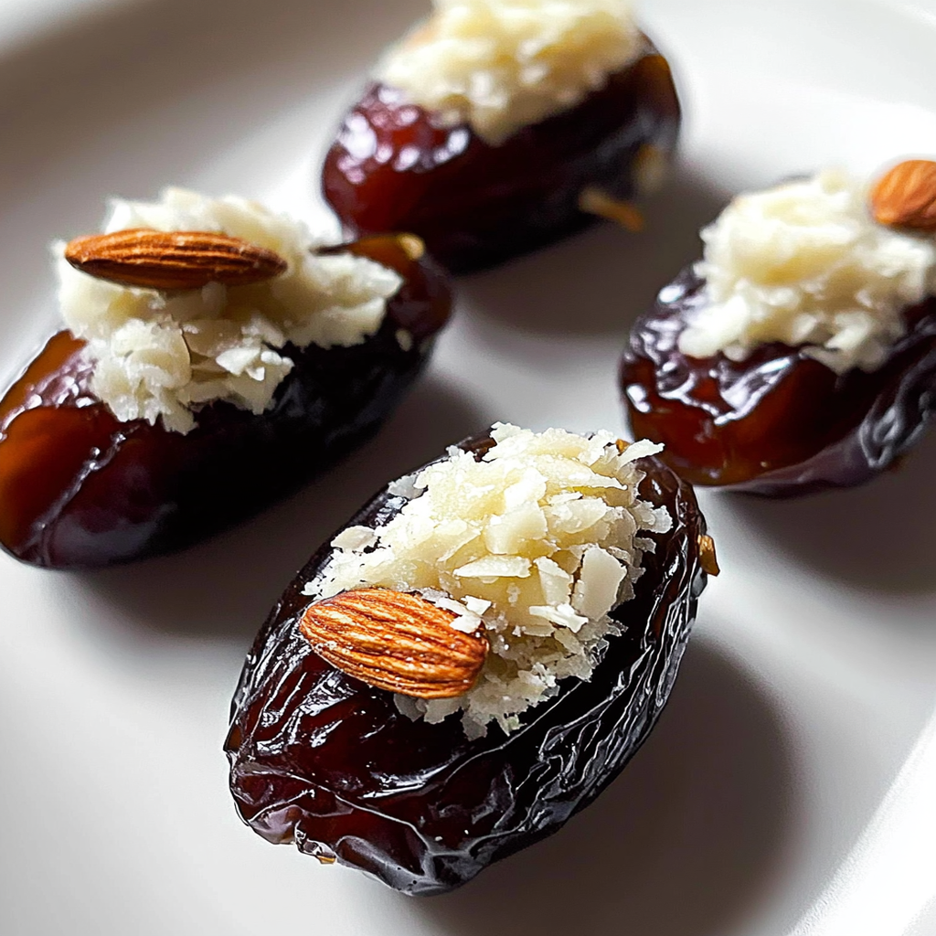 Almond Joy Stuffed Dates