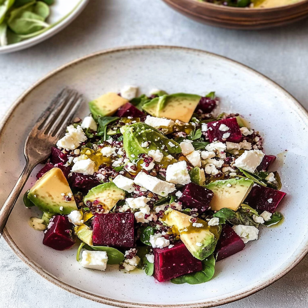 Beet Salad with Avocado and Feta