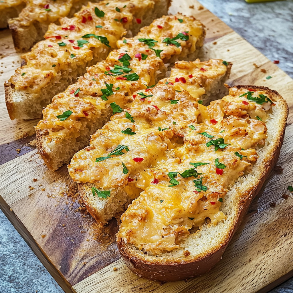 Cheesy Cajun Crawfish Bread