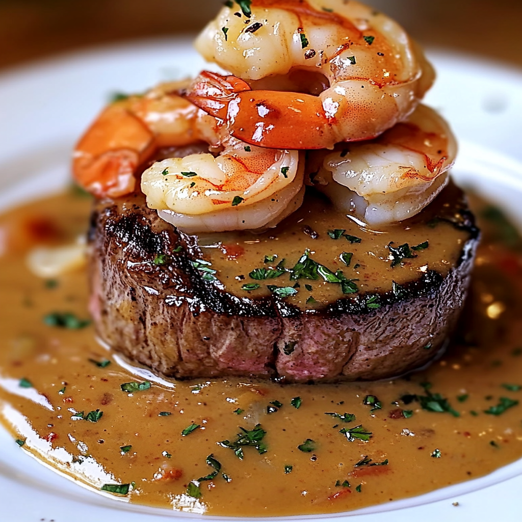 Gourmet Filet Mignon with Shrimp and Lobster Sauce