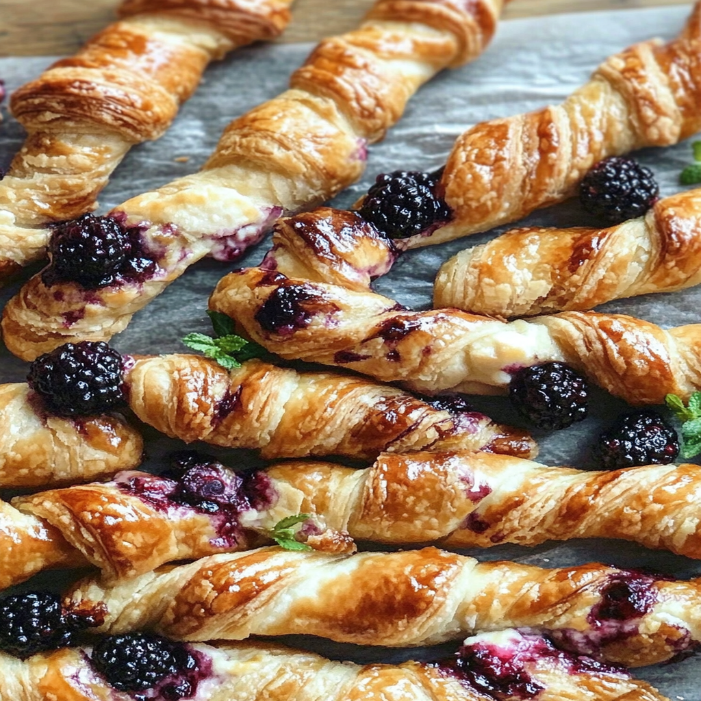 Irresistible Blackberry Goat Cheese Puff Pastry Twists